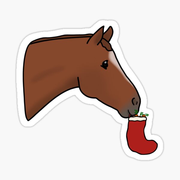 "Chestnut Horse with Stocking" Sticker for Sale by NaraStickers | Redbubble