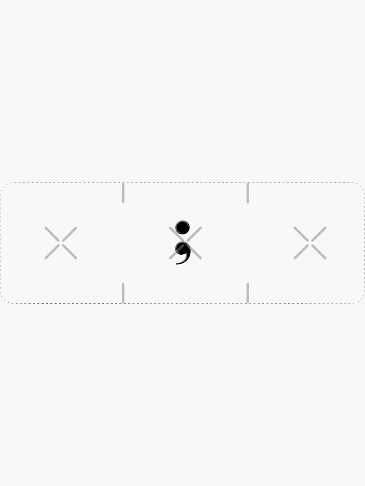 "Extra Small Semicolon" Sticker for Sale by nstrasser | Redbubble