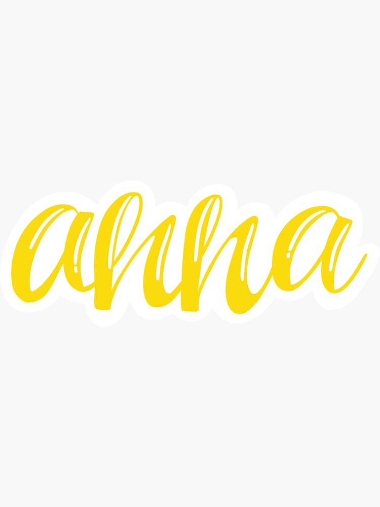 "Name Sticker - Anna (Golden Yellow)" Sticker for Sale by ...