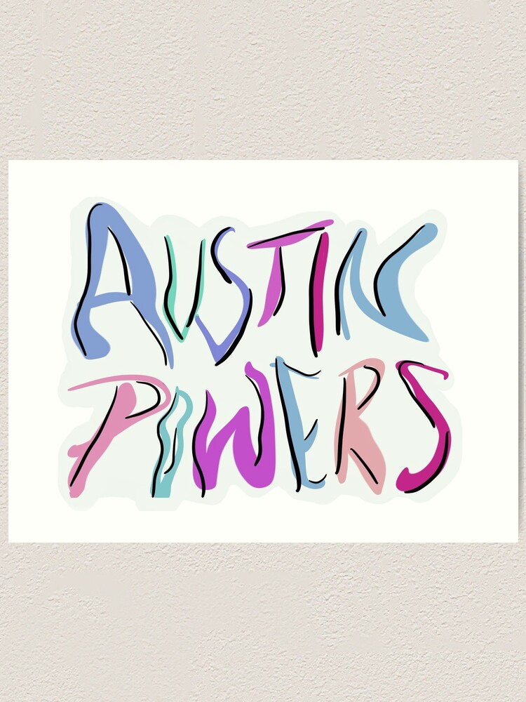 "Austin Powers Retro Sticker" Art Print for Sale by Millies-sticks ...