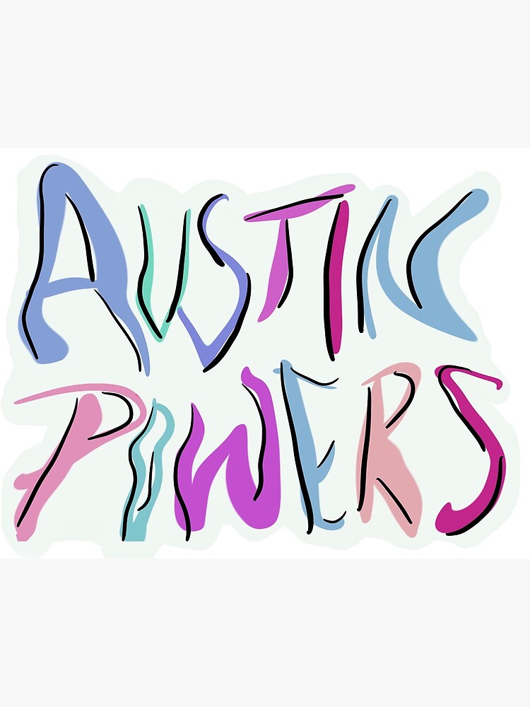 "Austin Powers Retro Sticker" Art Print for Sale by Millies-sticks ...