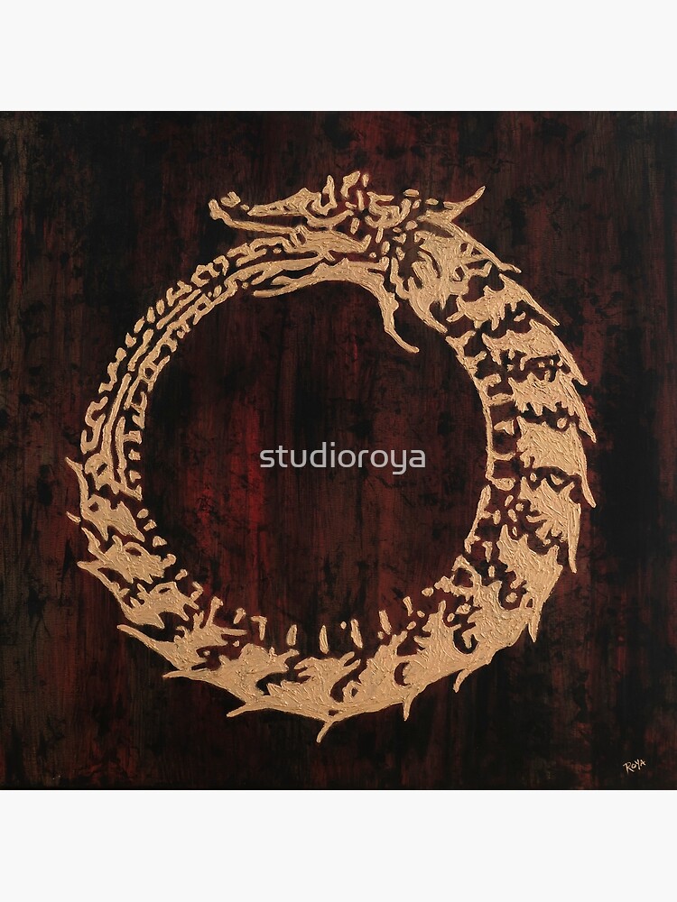 "Ourobouros Symbol of Infinity Serpent Eating Its Tail" Poster by ...
