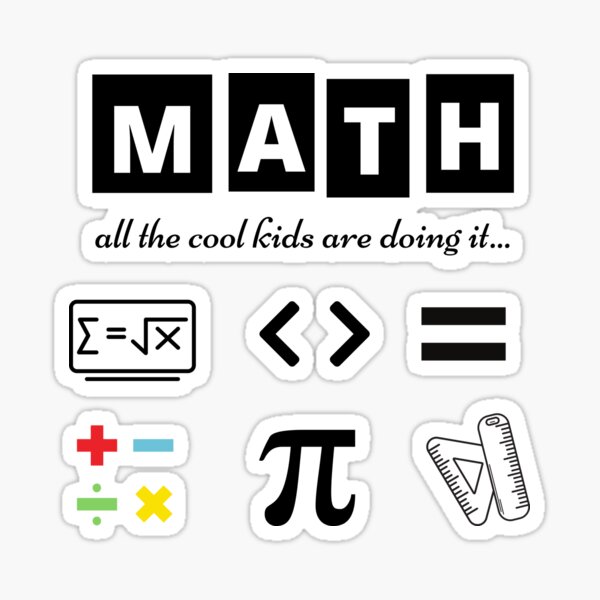 Pegatina «MATEMÁTICAS: todos los chicos geniales lo están haciendo ...