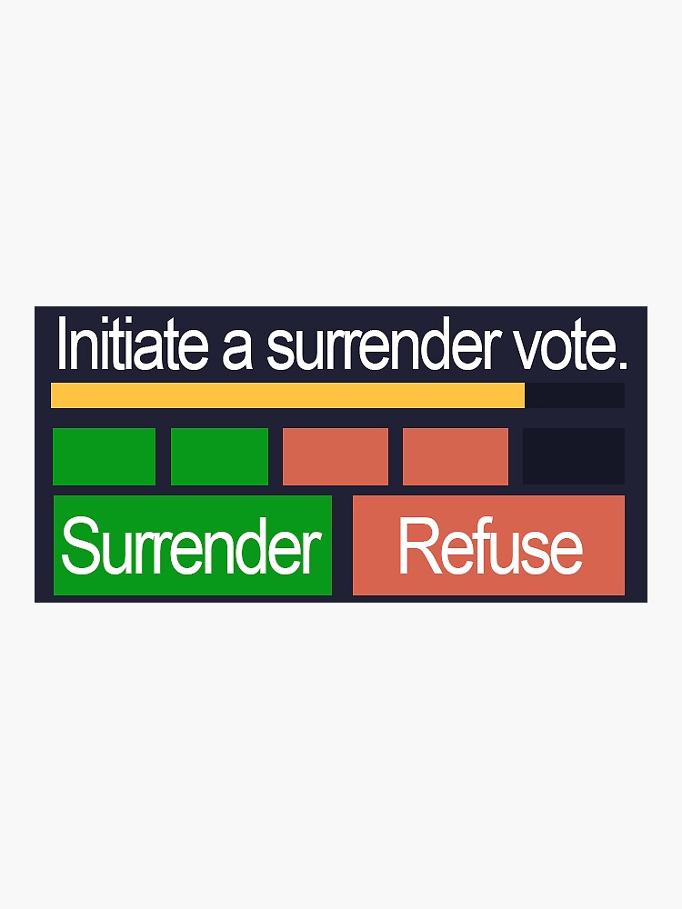 "initiate surrender mobile legends sticker" Sticker for Sale by ...