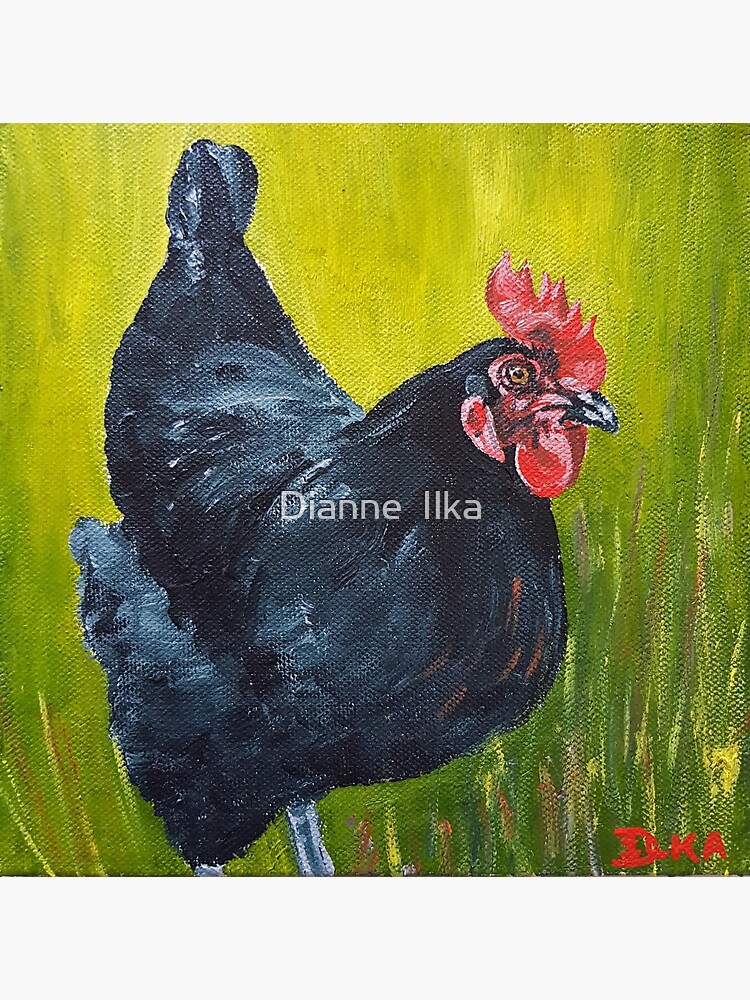 "Ju Ju the Black Chicken" Poster for Sale by Dianne Ilka | Redbubble