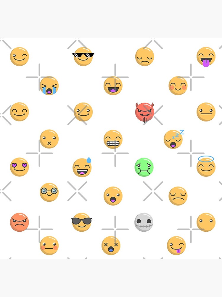 "28 Emoji style Stickers, Sticker pack, happy , Sad, innocent, devil ...