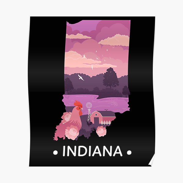 "State of Indiana" Poster by TitanRN | Redbubble