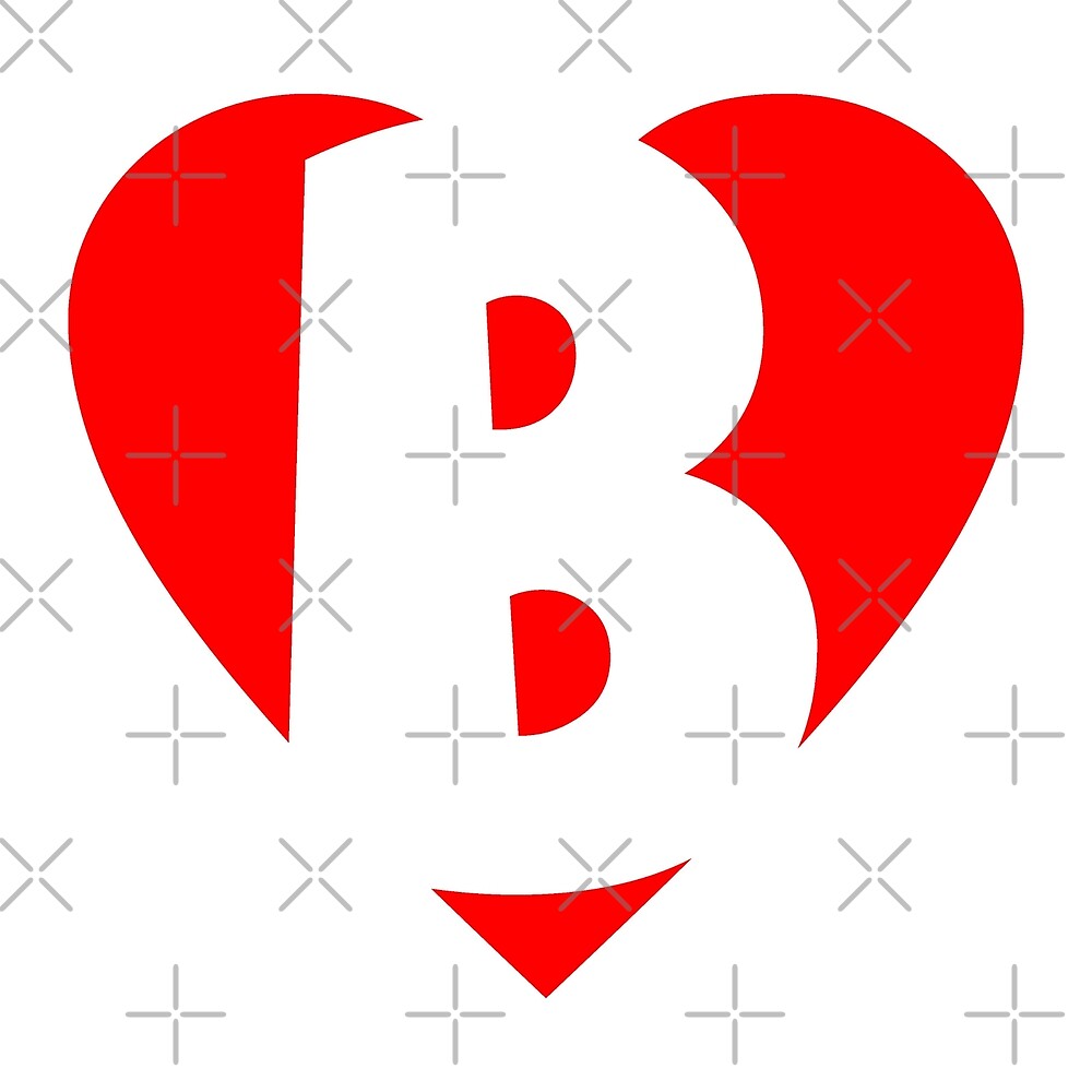 "I love B - Heart B - Heart with letter B" by theshirtshops | Redbubble