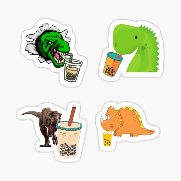 "Dino Boba - Sticker Pack" Sticker for Sale by safdav872 | Redbubble