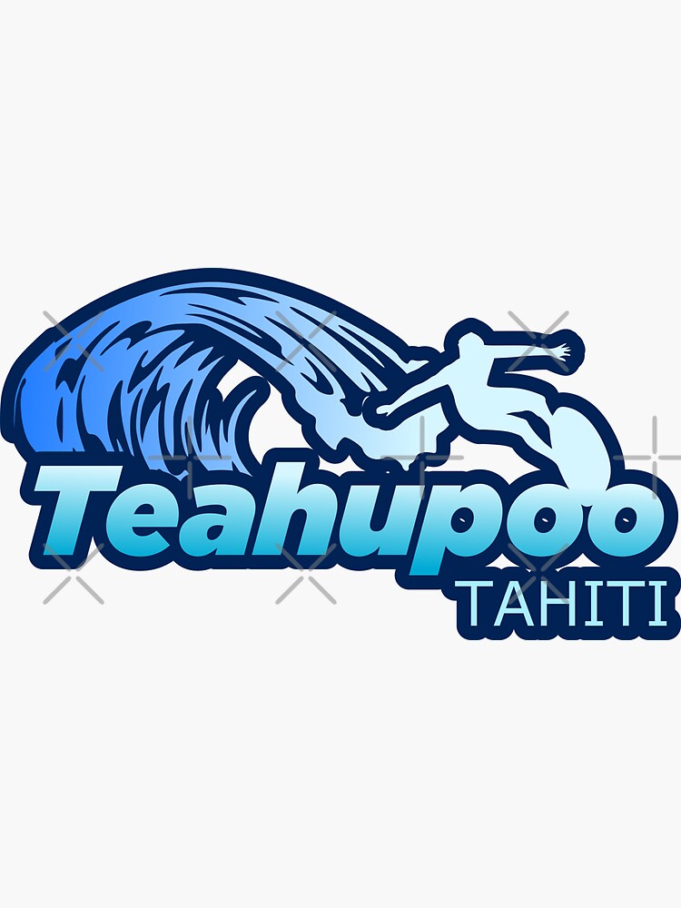 "Teahupoo Surf Break, Tahiti" Sticker for Sale by Kiwidom | Redbubble