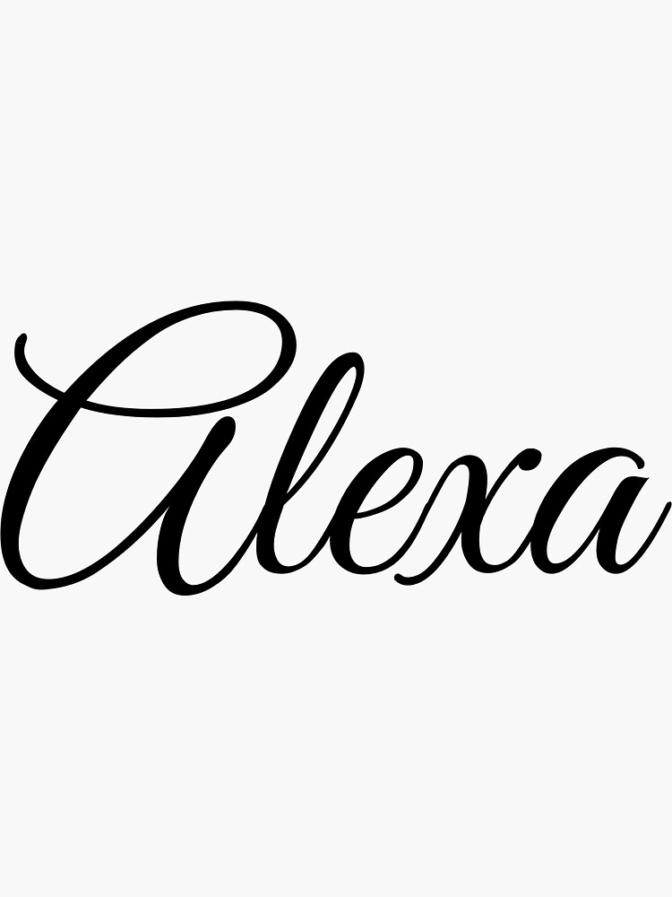 "Alexa Name Series" Sticker for Sale by LLL-Designs | Redbubble