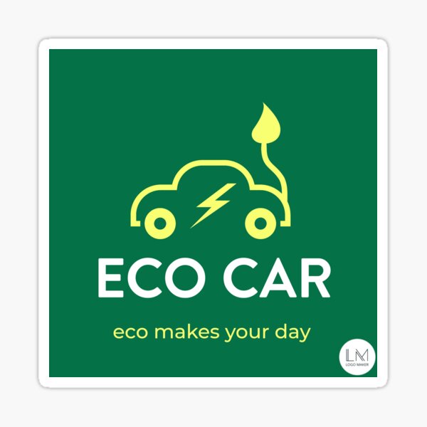 "Eco Car" Sticker by santhMWW | Redbubble
