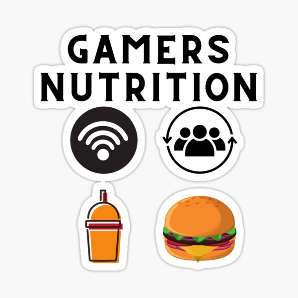 "Gamer Nutrition Facts Diet " Sticker for Sale by iaamirk | Redbubble