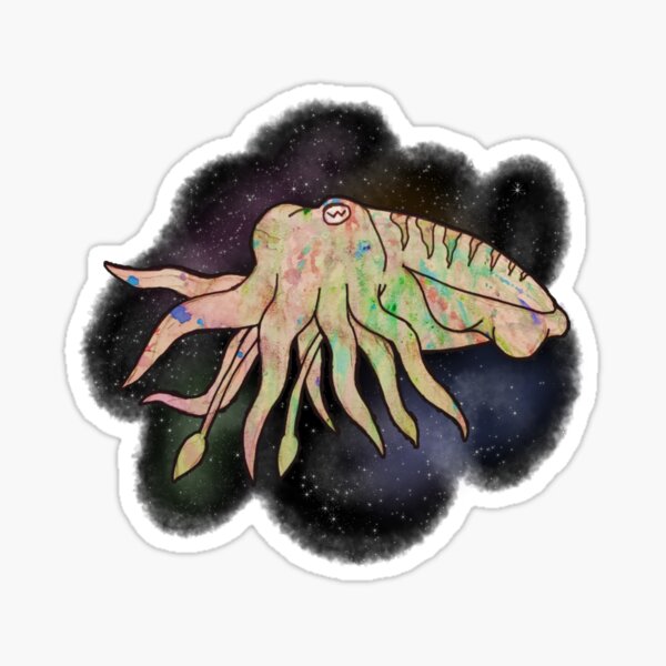 "Cuttle Space" Sticker by RosewolfArt | Redbubble