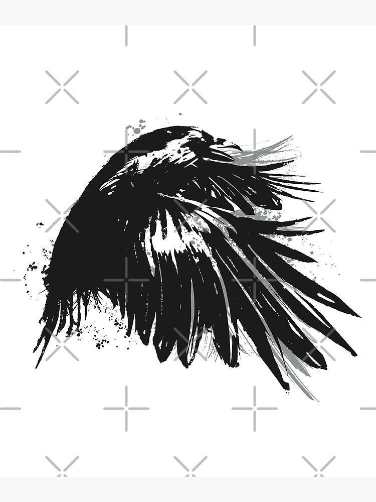 "Raven Ink - Tattoo Design" Poster by LRCollections | Redbubble