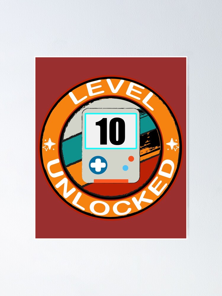 "Level 10 Unlocked Official Teenager,Funny Video Gamer 10th Birthday ...