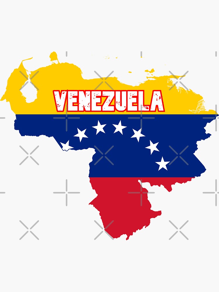 "Venezuela map and flag with seven stars" Sticker by HAKVS | Redbubble