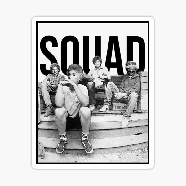 "SQUAD GOLD VINTAGE" Sticker for Sale by LewisStevens | Redbubble