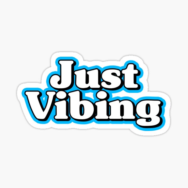 "Just Vibing Blue" Sticker by Beginartist | Redbubble