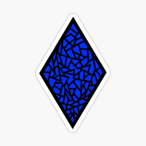 "Cracked blue Diamond" Sticker by StudioC2 | Redbubble