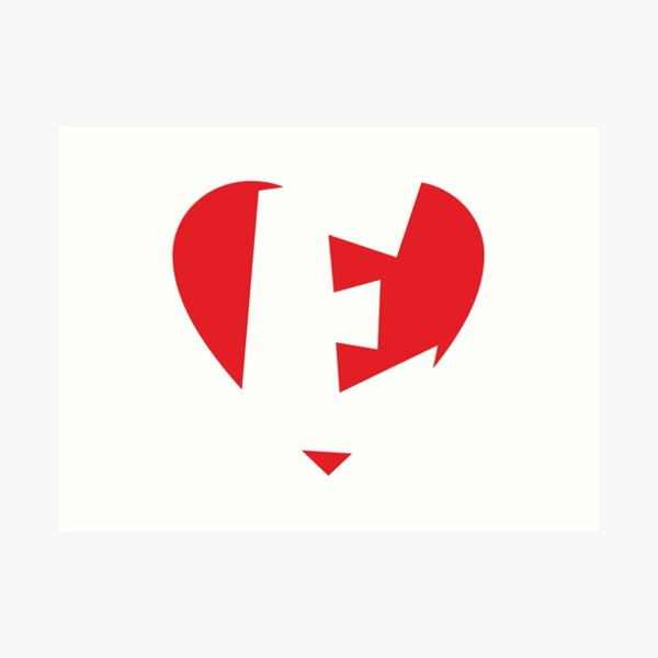 "I love E - Heart E - Heart with letter E" Art Print by theshirtshops ...