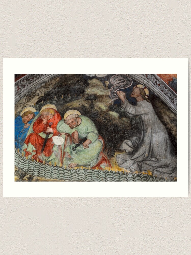 "Apostles fall asleep in the Garden of Gethsemane" Art Print by ...