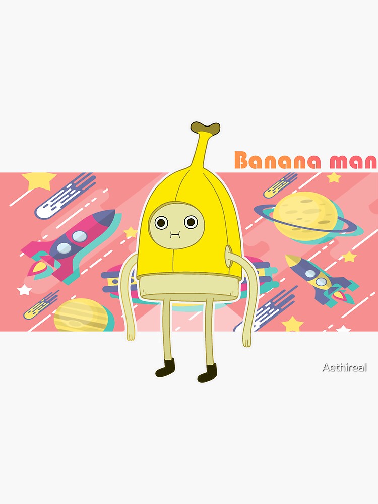 "Banana Man" Sticker for Sale by Aethireal | Redbubble