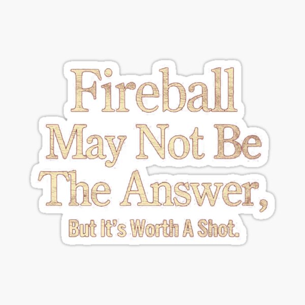 "FireBall" Sticker for Sale by Swirlstache | Redbubble