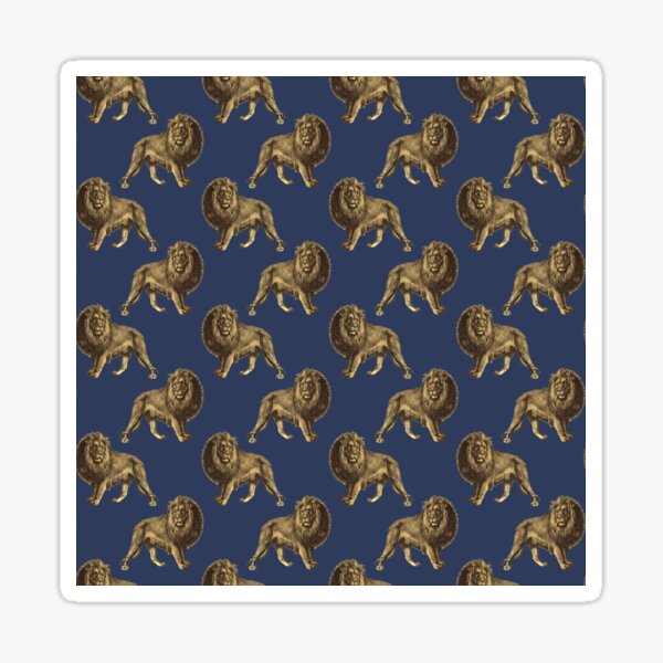 "Blue and Gold Leo" Sticker for Sale by HintofNature | Redbubble