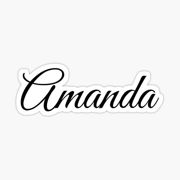 "Amanda Name Series" Sticker for Sale by LLL-Designs | Redbubble