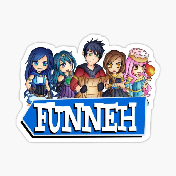 Funneh And The Krew Cartoon Stickers | Redbubble