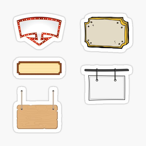 "Blank labels and boards" Sticker for Sale by TrendingTees4u | Redbubble