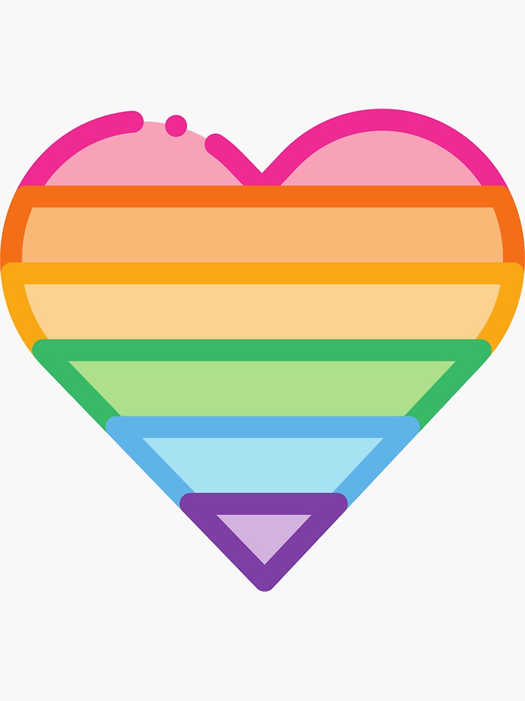 "Drawing heart LGBT" Sticker for Sale by Msmelaniedesign | Redbubble