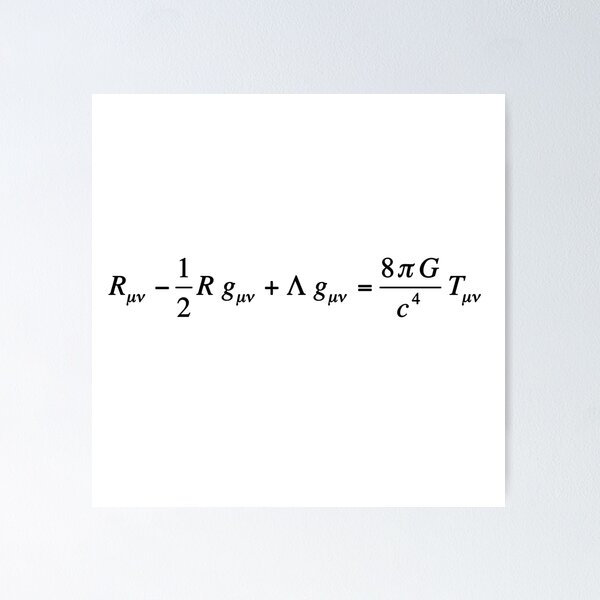 "Einstein field equation of general relativity" Poster for Sale by ...