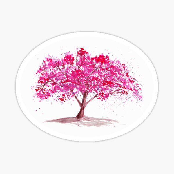 "Cherry Tree" Sticker by cherishakayart | Redbubble