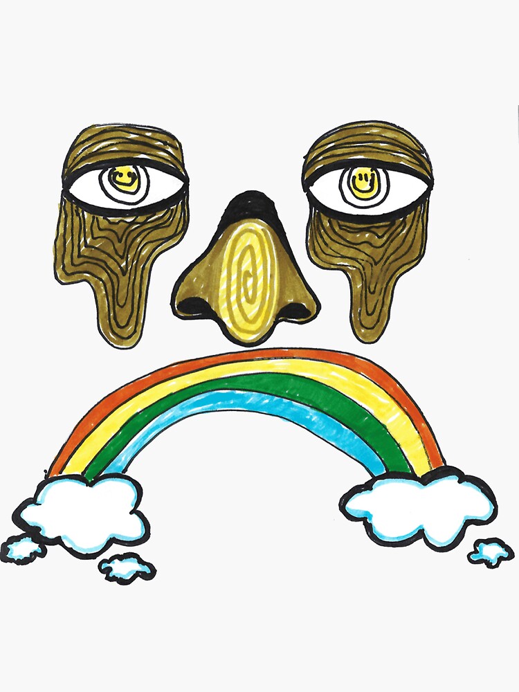 "Sad Rainbow" Sticker by spaceysharks | Redbubble