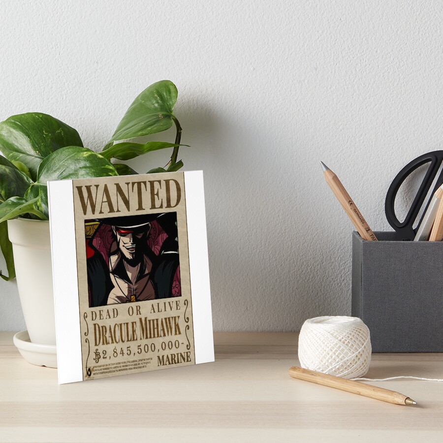 "Wanted Mihawk One Piece wanted poster" Art Board Print by LF ...