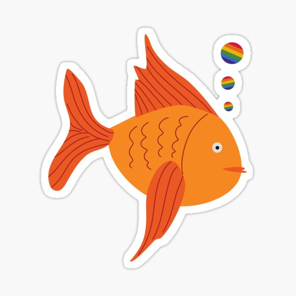 "Fish LGBT Bubbles" Sticker for Sale by Msmelaniedesign | Redbubble