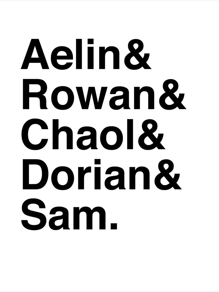 "Aelin & Rowan & Chaol & Dorian & Sam. (Throne of Glass)" Poster by ...