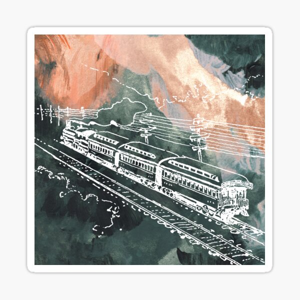 "Art Deco Trains" Sticker by JaunzemsR | Redbubble