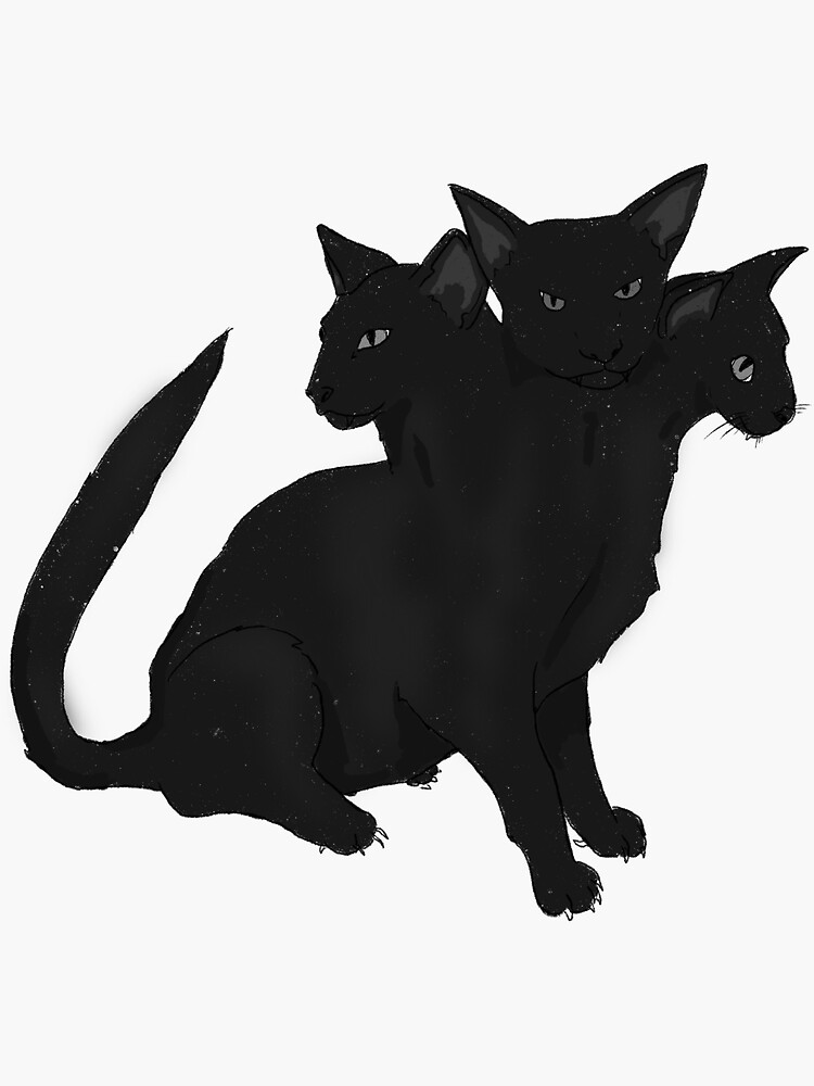 "Cerberus Cat" Sticker for Sale by voidofwit | Redbubble
