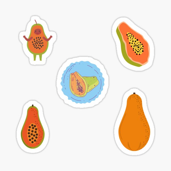 "Papaya Pack" Sticker by HristinaDMV | Redbubble