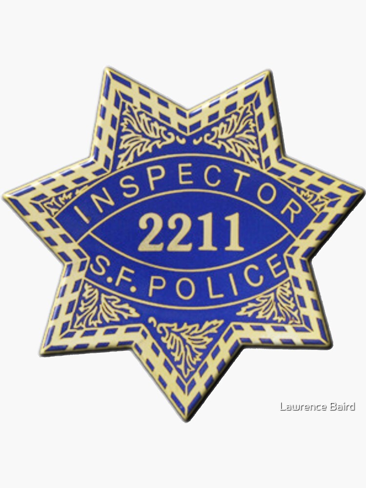 "San Francisco Police Inspector" Sticker for Sale by lawrencebaird ...