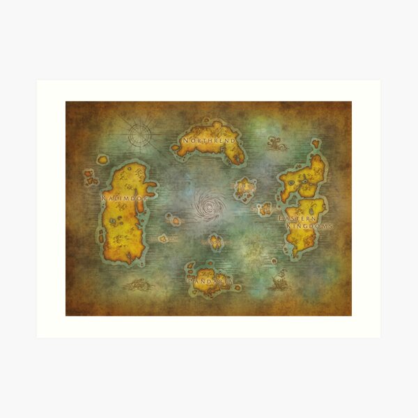 "Remastered Azeroth Map" Art Print by linusharstedt | Redbubble