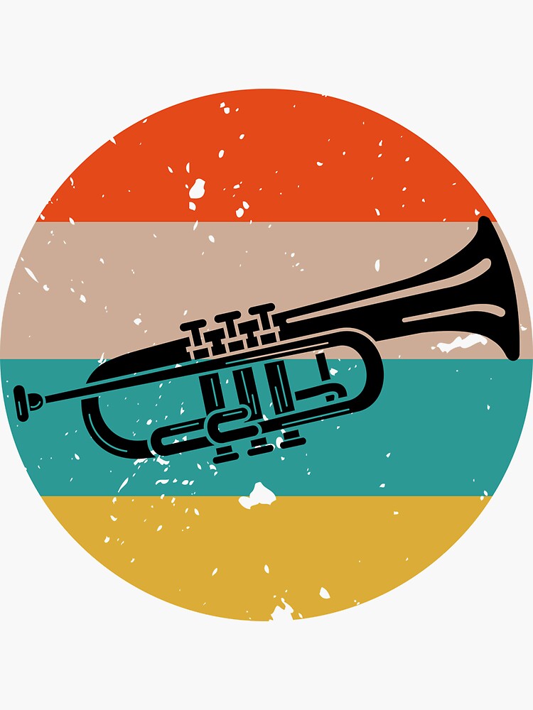 "Vintage Trumpet" Sticker for Sale by Trendingdesign2 | Redbubble