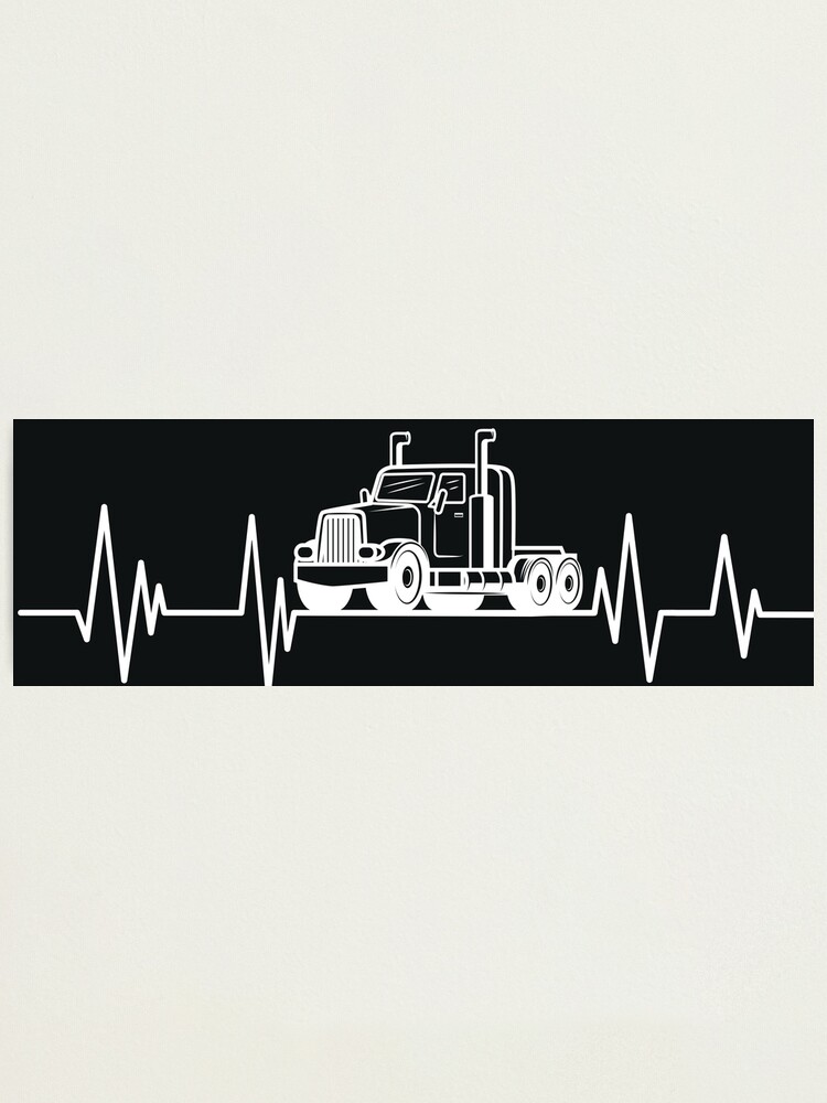 Lámina fotográfica «trruck heartbeat conductor de camión divertido ...