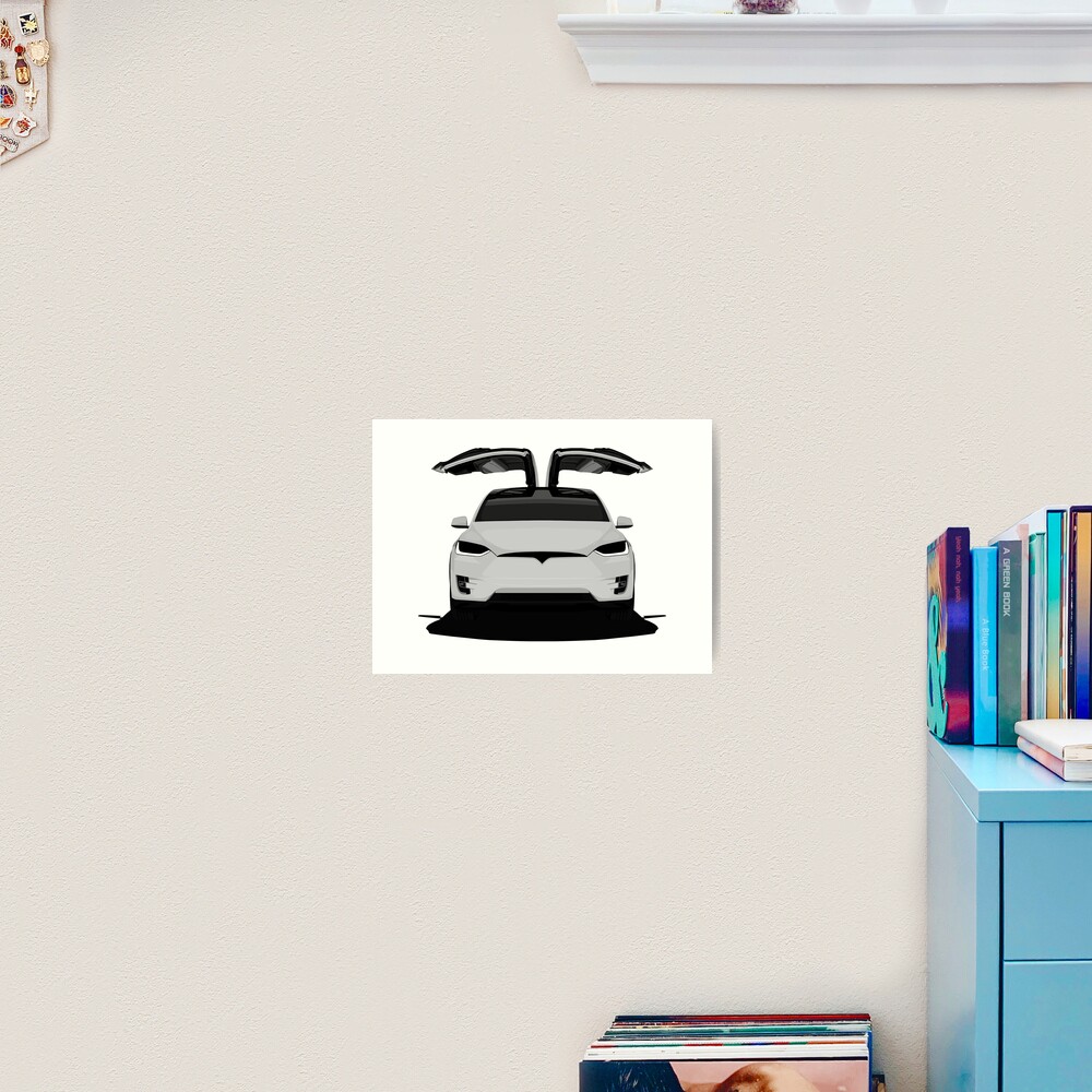 "Tesla Model X" Poster for Sale by AUTO-ILLUSTRATE | Redbubble