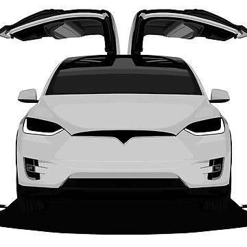 "Tesla Model X" Poster for Sale by AUTO-ILLUSTRATE | Redbubble