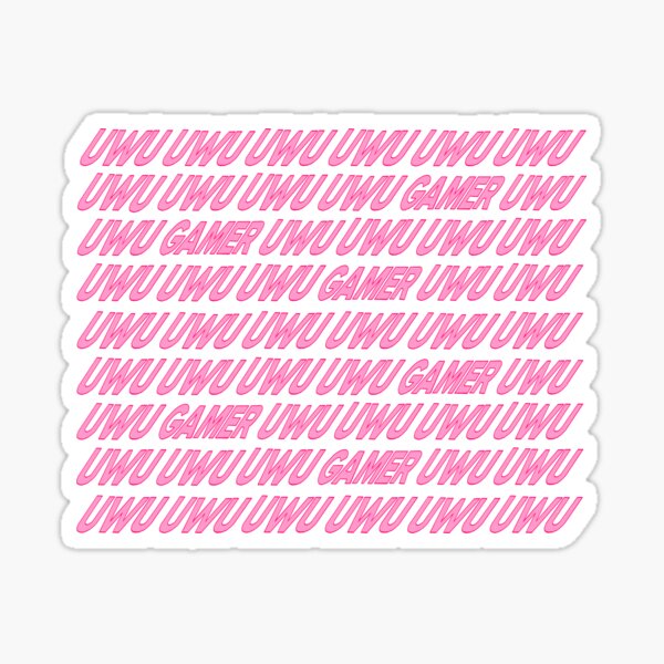 "UWU Gamer" Sticker for Sale by PxldMirg | Redbubble