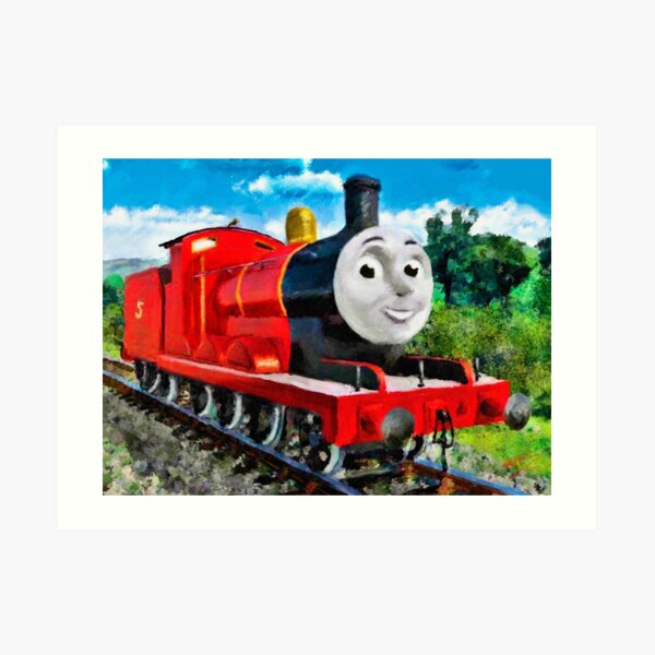 "James the Red Engine Thomas and Friends" Art Print for Sale by ...